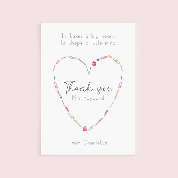 Goodbye Teacher Card - Etsy UK
