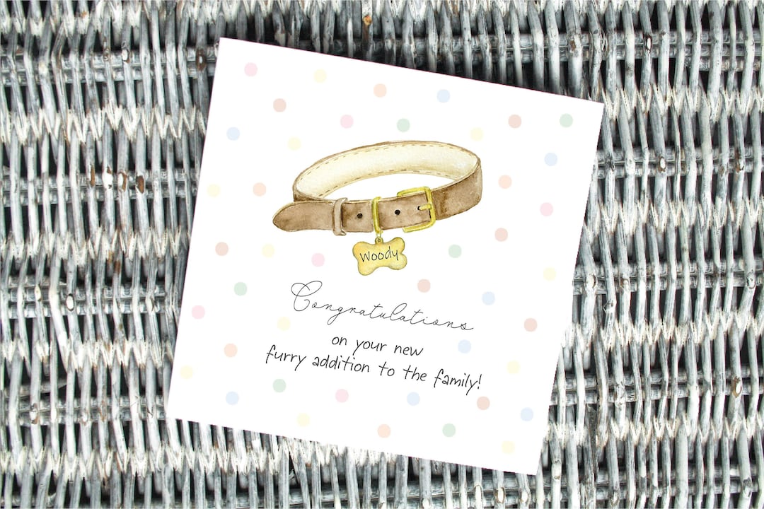 New Dog Card, New Pet Card, New Puppy Card, Congratulations on Your New ...