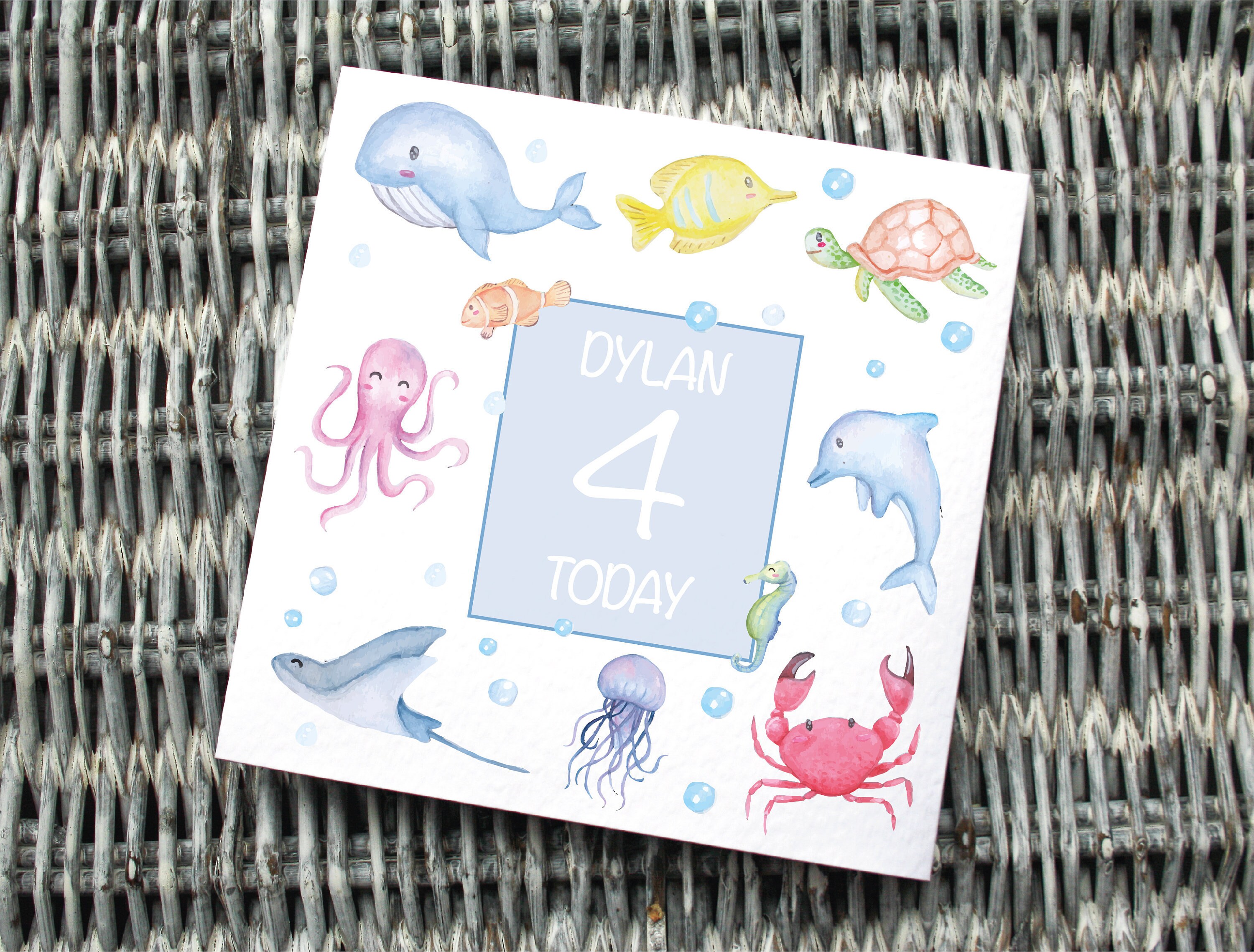 ANY AGE Sea Birthday Card Beach Birthday Card Sea Birthday | Etsy