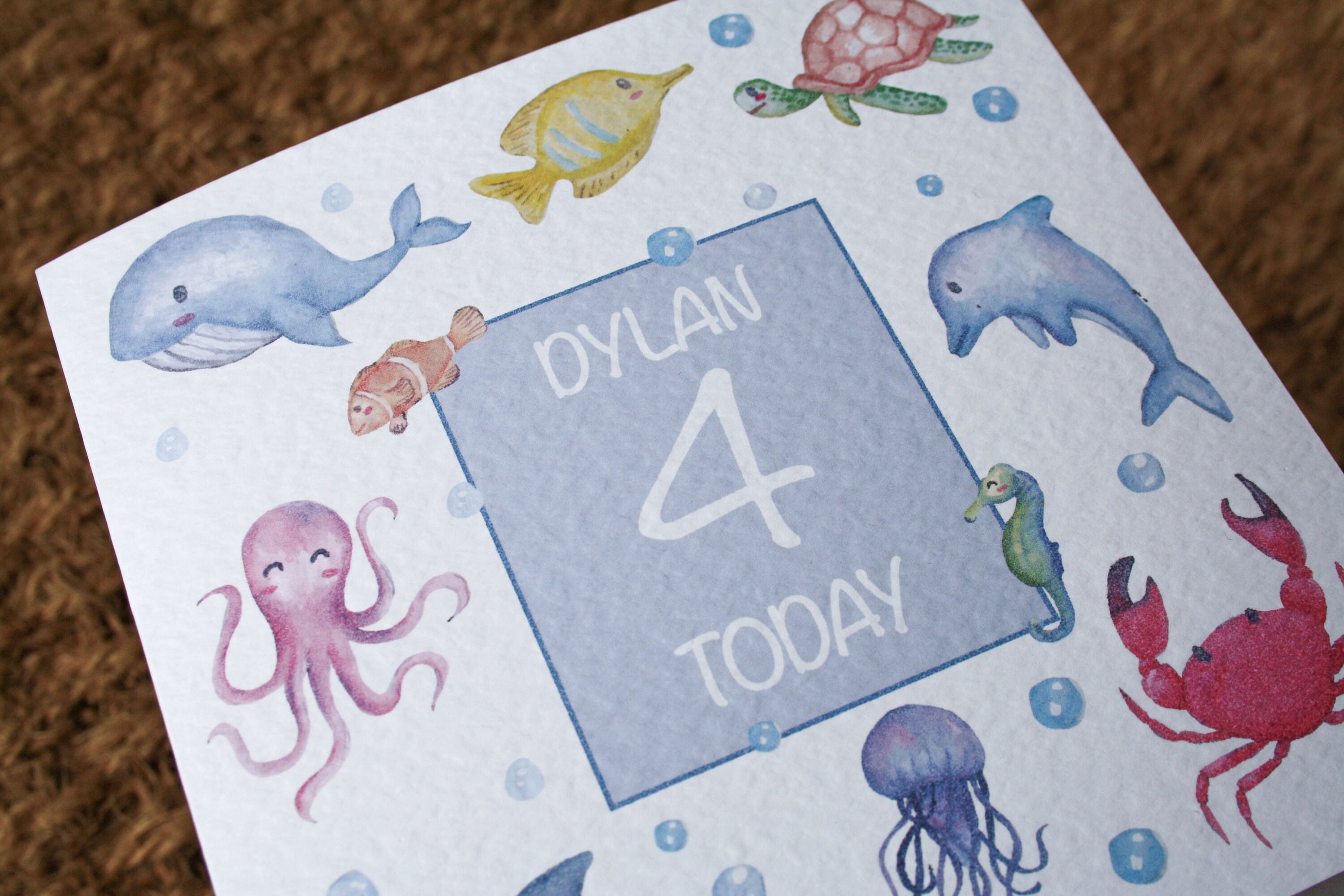 ANY AGE Sea Birthday Card Beach Birthday Card Sea Birthday | Etsy