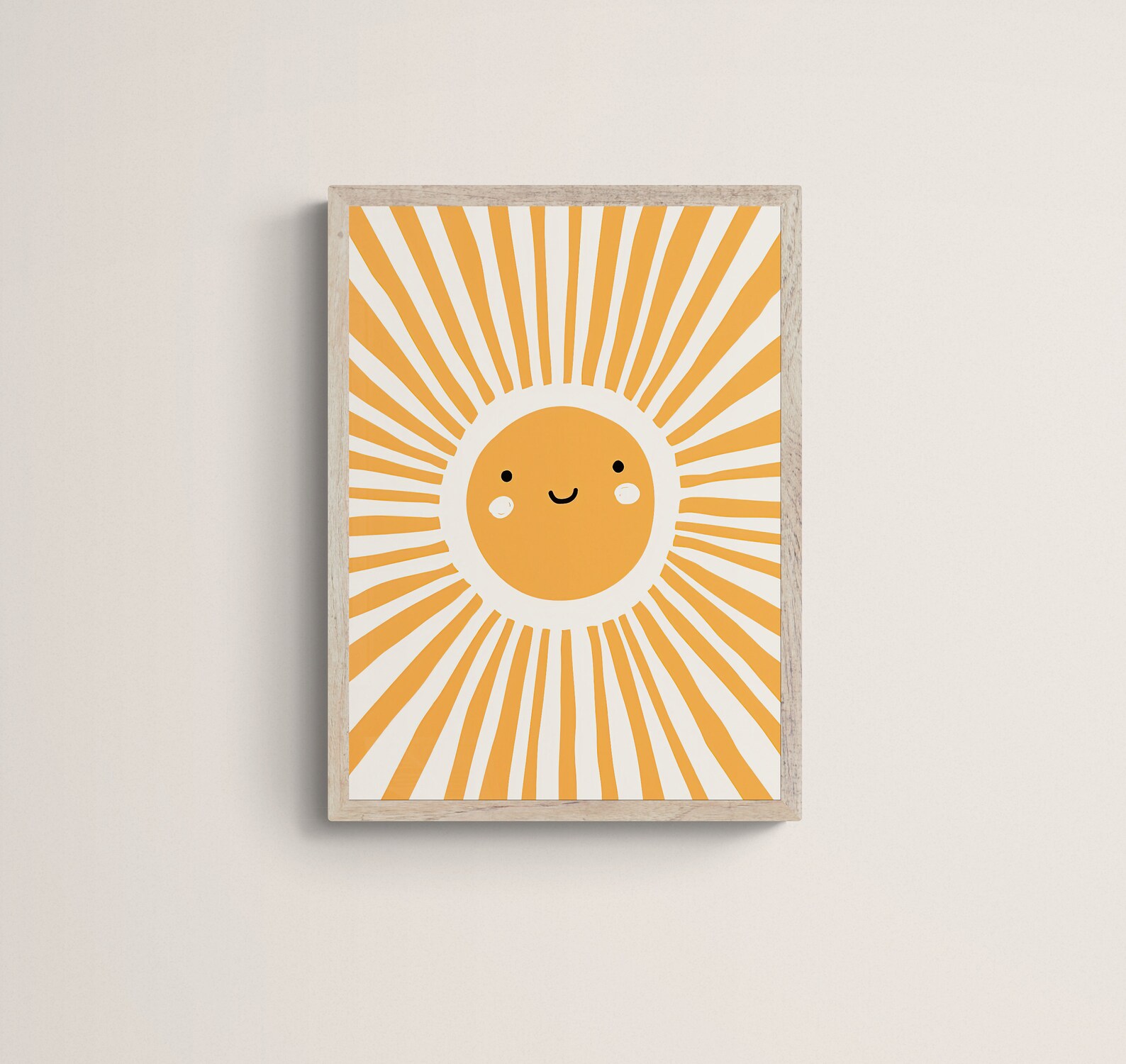 Set of 4 Sun Rainbow Cloud Flower Prints Child's Room - Etsy