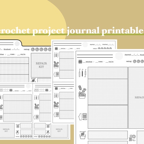 Crochet Project Journal for Project Notebooks or Digital - Etsy