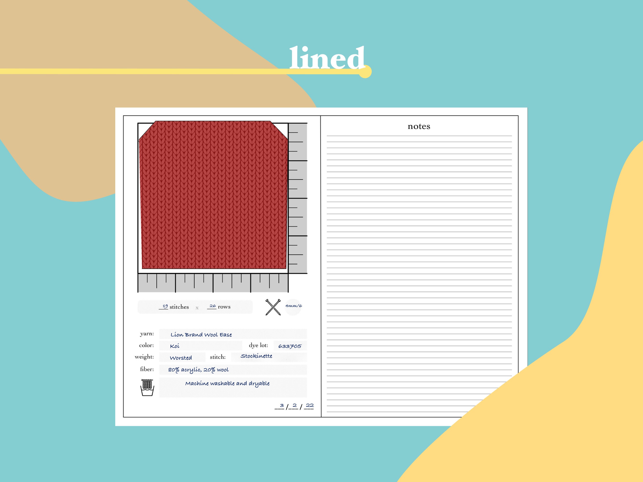 Swatch Notebook Printables - Etsy