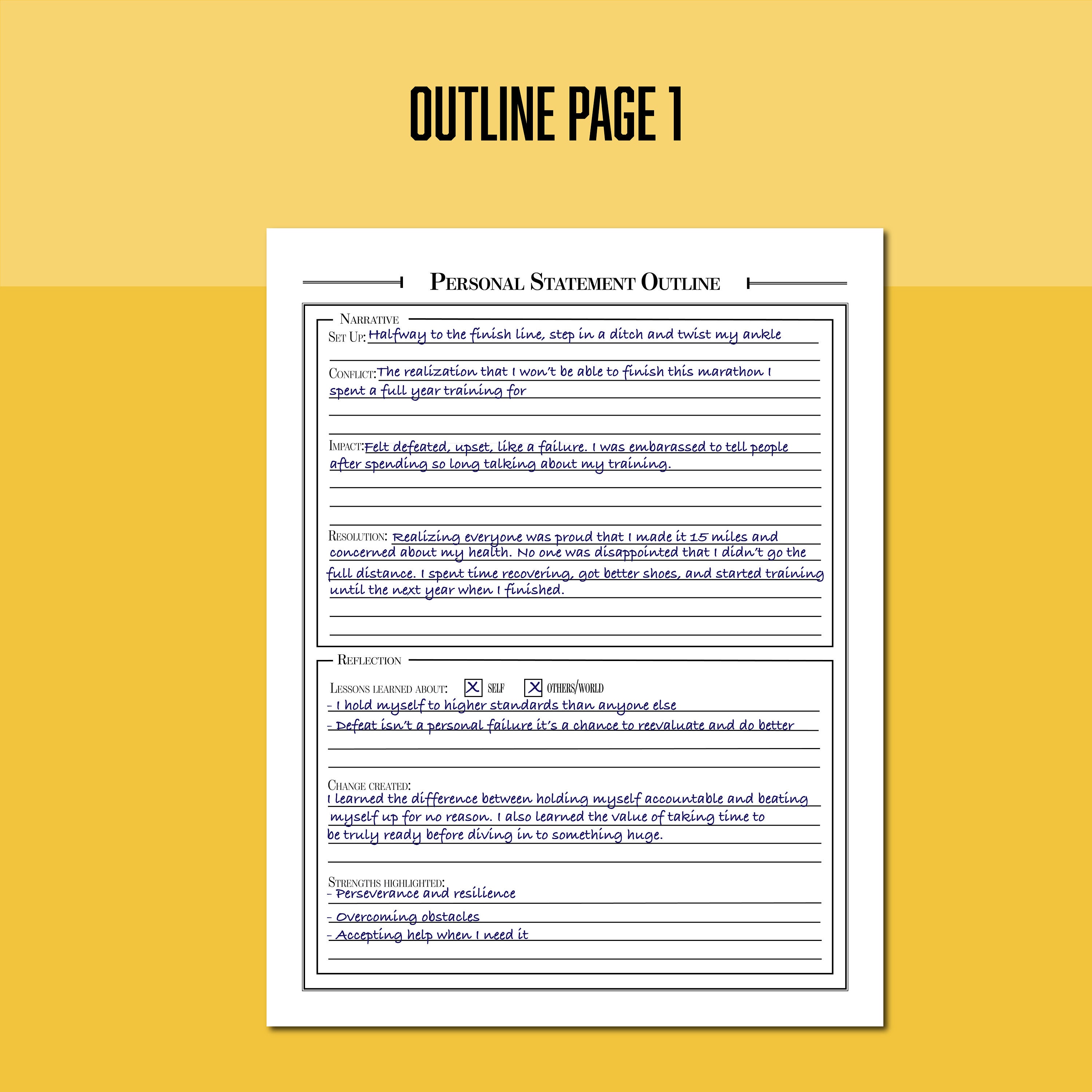 Law School Personal Statement Planner, Printable - Etsy