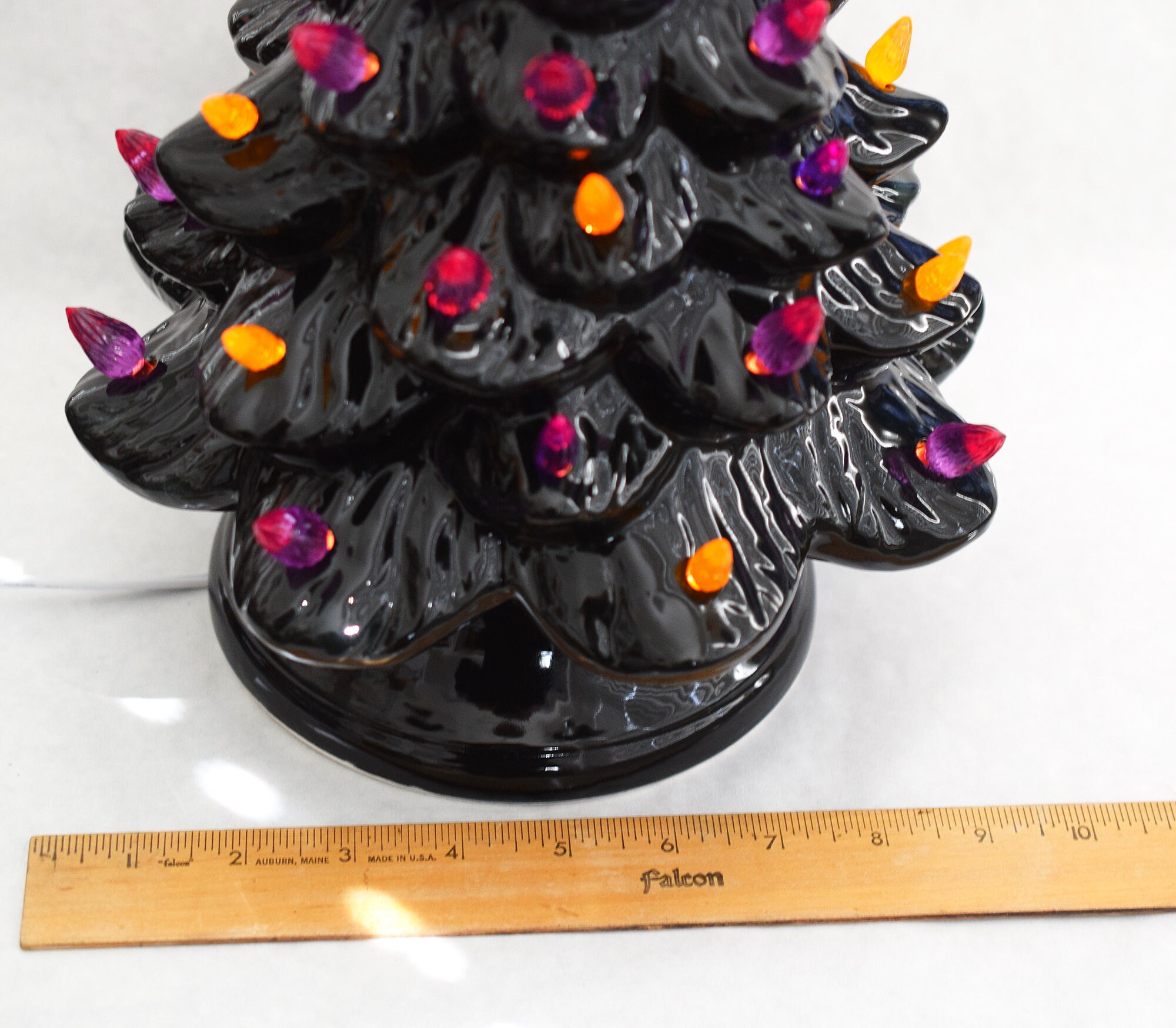 Black Ceramic Halloween Tree With Lights | Etsy