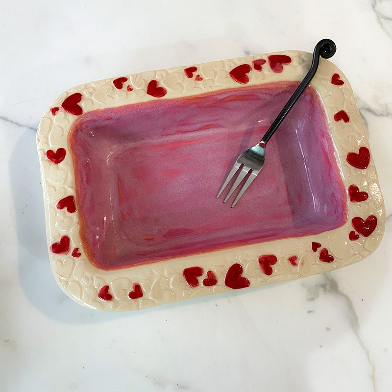 Pink Heart Dish - Etsy