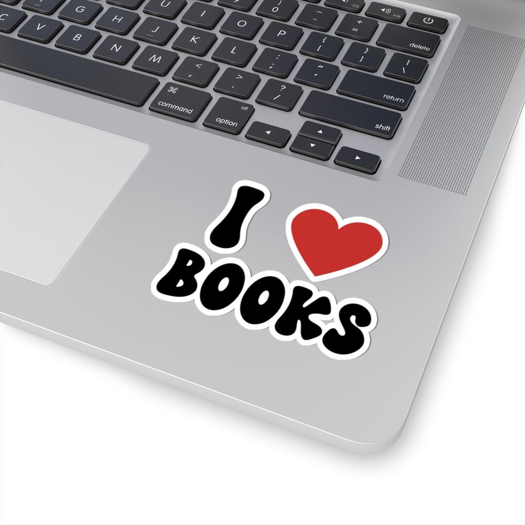 I Love Books Sticker, Glossy Vinyl Decal - Etsy
