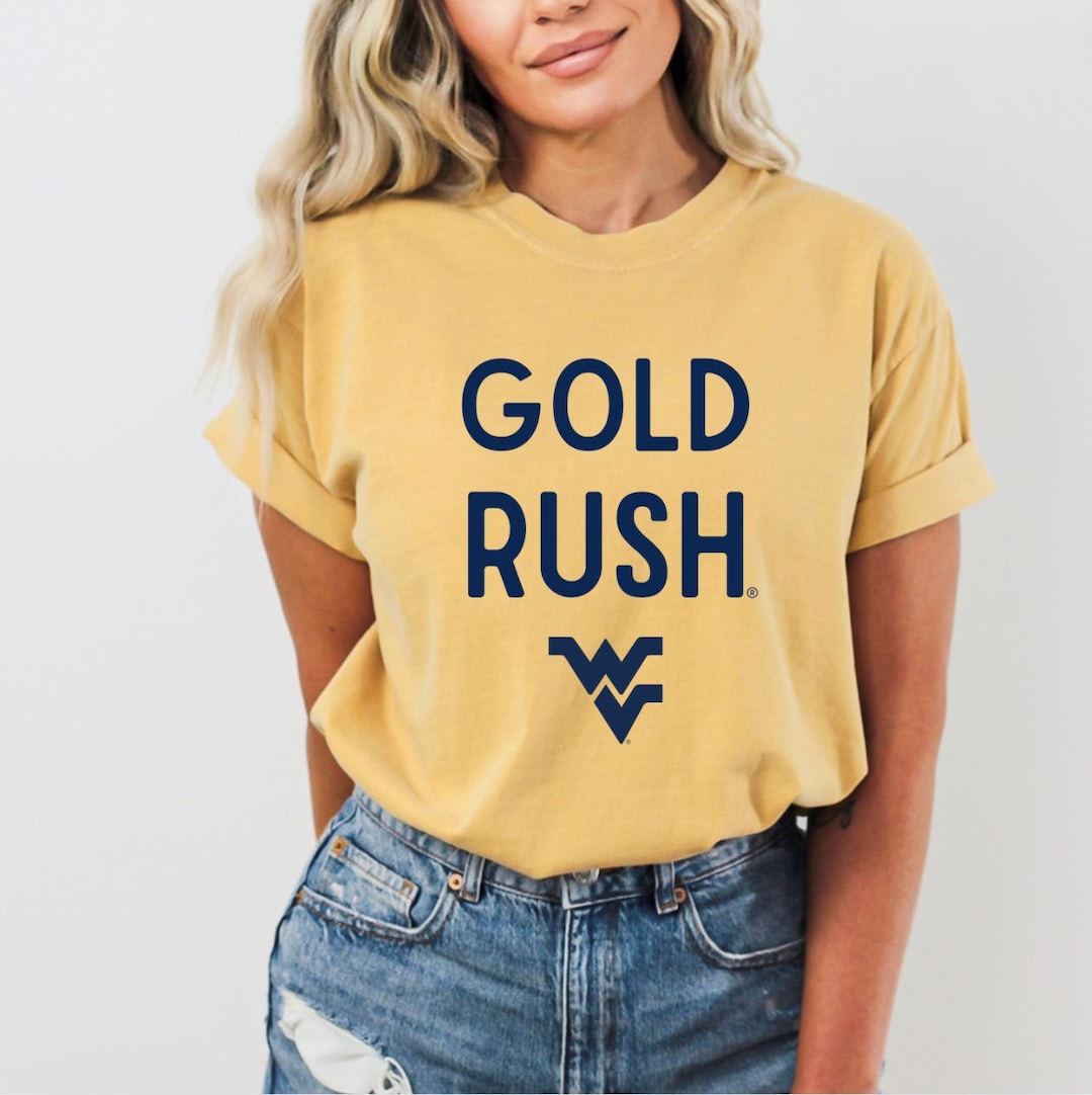 Unisex Gold Rush WVU Block Tshirt, WVU Gold Rush Shirt - Etsy