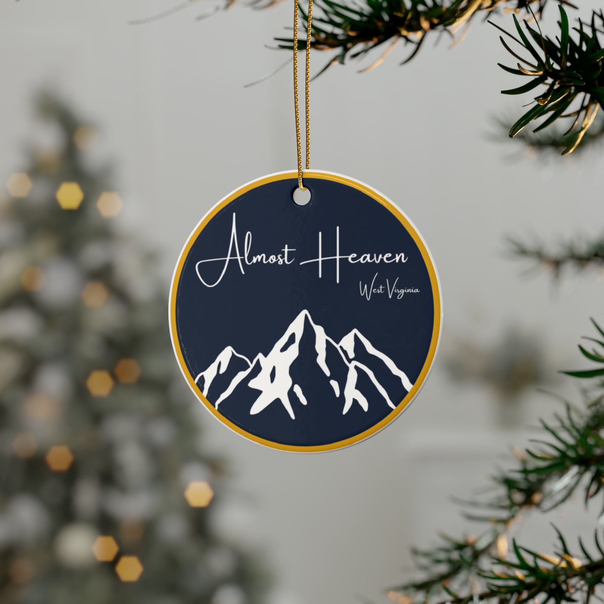 Almost Heaven West Virginia Christmas Ornament, WV Ornament, West ...