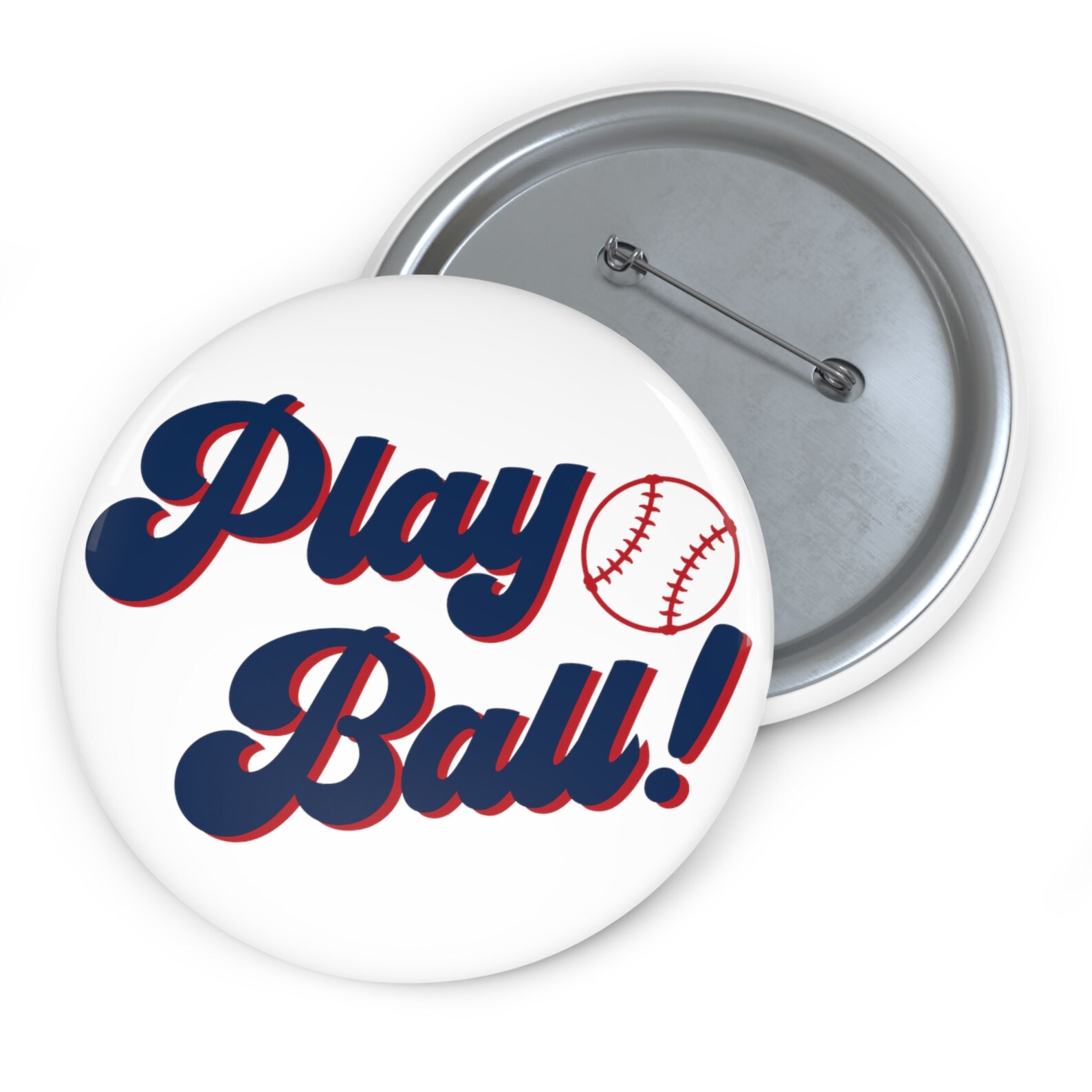 Retro Play Baseball Button, Baseball Pins - Etsy