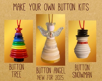 ANGEL Button Tree DIY Decoration Craft Kit, Mess Free Fun for All Ages ...