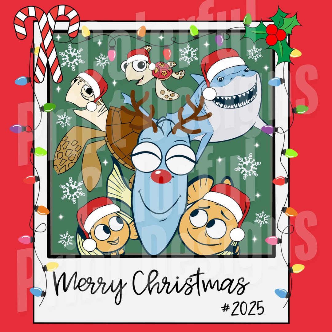 Nemo Christmas Picture PNG Dtf/sublimation Design - Etsy