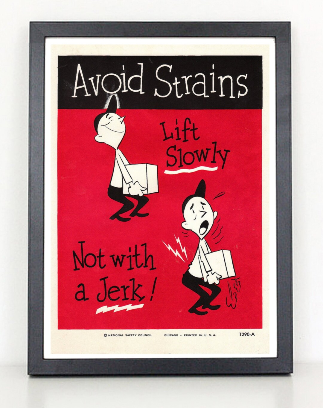 Safety Avoid Strains Poster - Etsy Australia