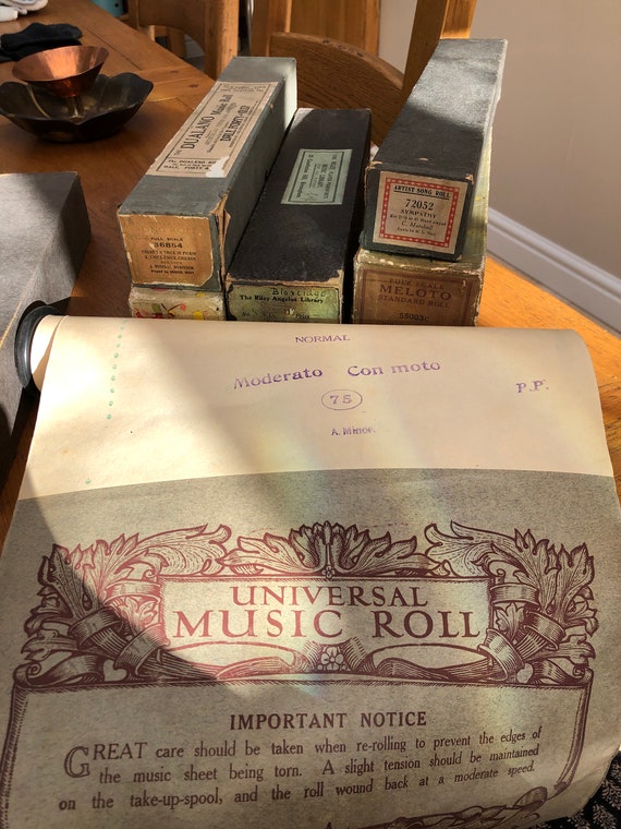 Vintage Piano Song Roll | Etsy