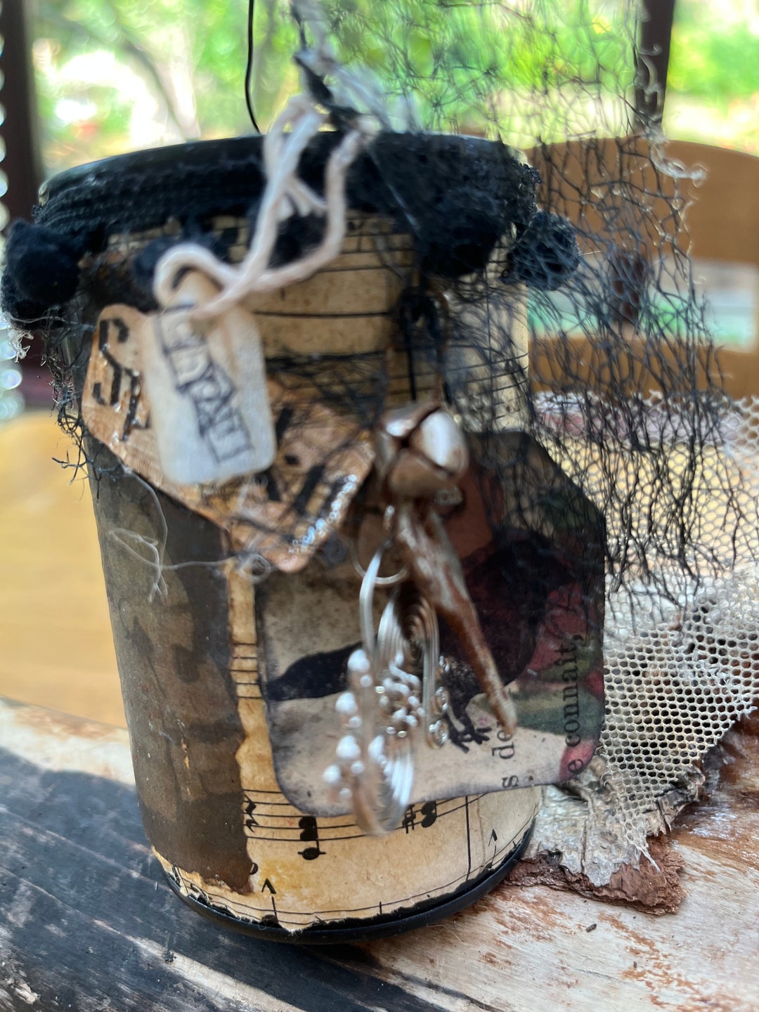 Spooky Theme Pencil Holder Pen Holder-desk Tidy Shabby Chic Desk Tidy ...