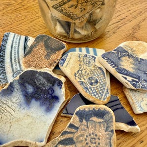 POTTERY SHERDS - Antique and Vintage Pottery Sherds - River Worn ...
