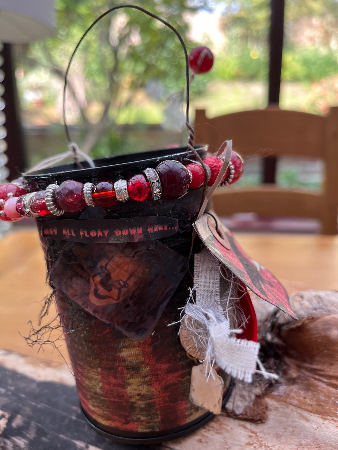 Spooky Theme Pencil Holder - Pen Holder-desk Tidy- Shabby Chic Desk ...