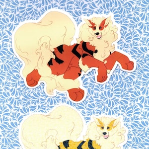Arcanine Pokemon Big Vinyl Sticker + Holographic Shiny - Etsy