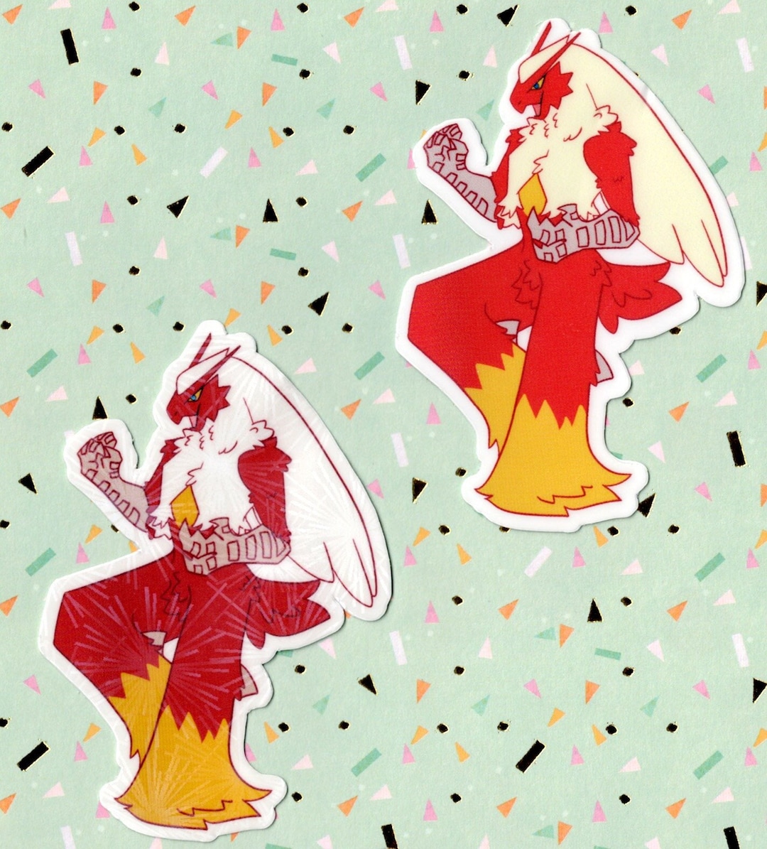 Blaziken Vinyl Sticker + Holographic Shiny Alt - Etsy