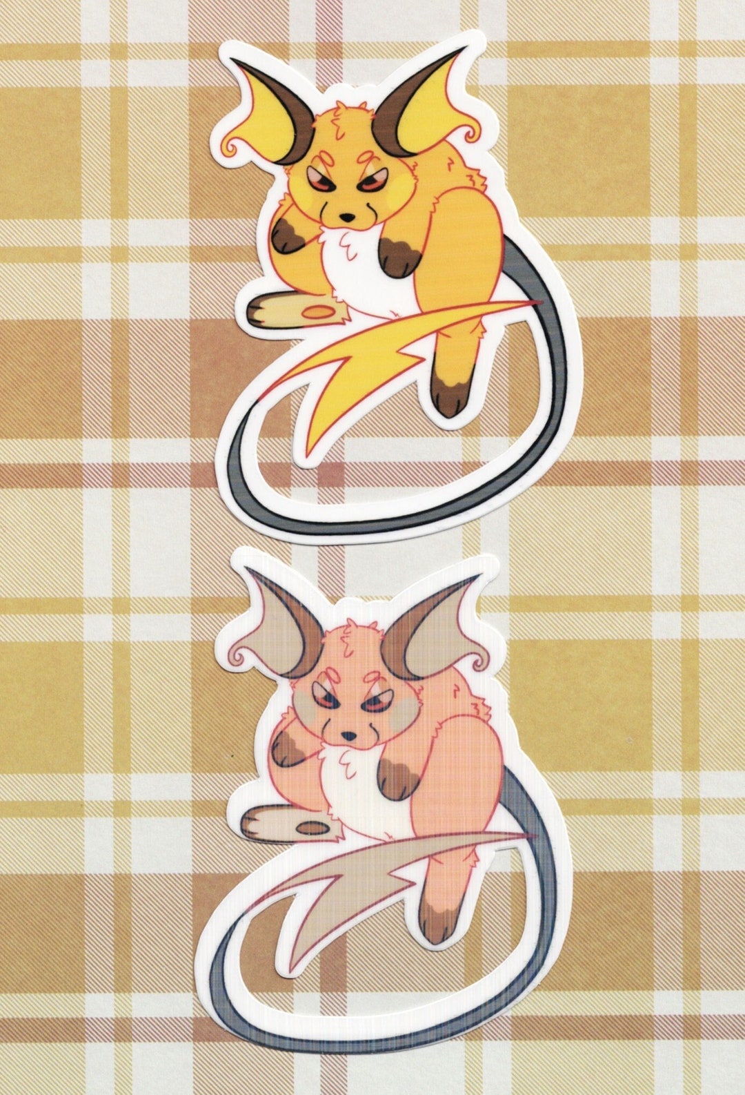Raichu Vinyl Sticker W/ Holographic Shiny Alt - Etsy