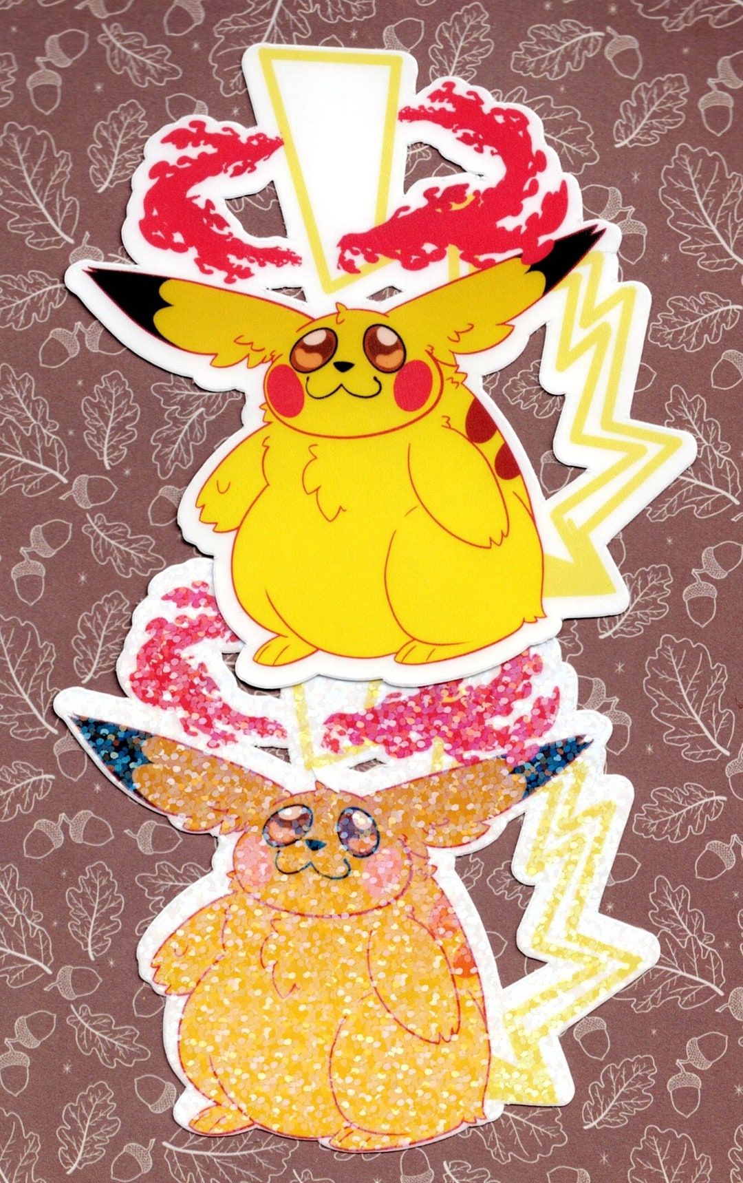 Gmax Pikachu Vinyl Sticker W/ Holographic Shiny Alt - Etsy