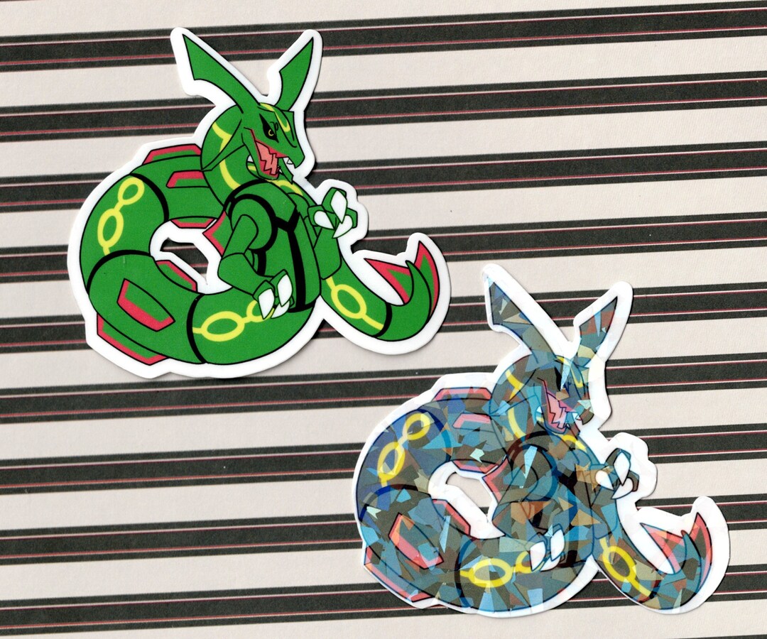 Rayquaza Vinyl Sticker W/ Holographic Shiny Alt - Etsy