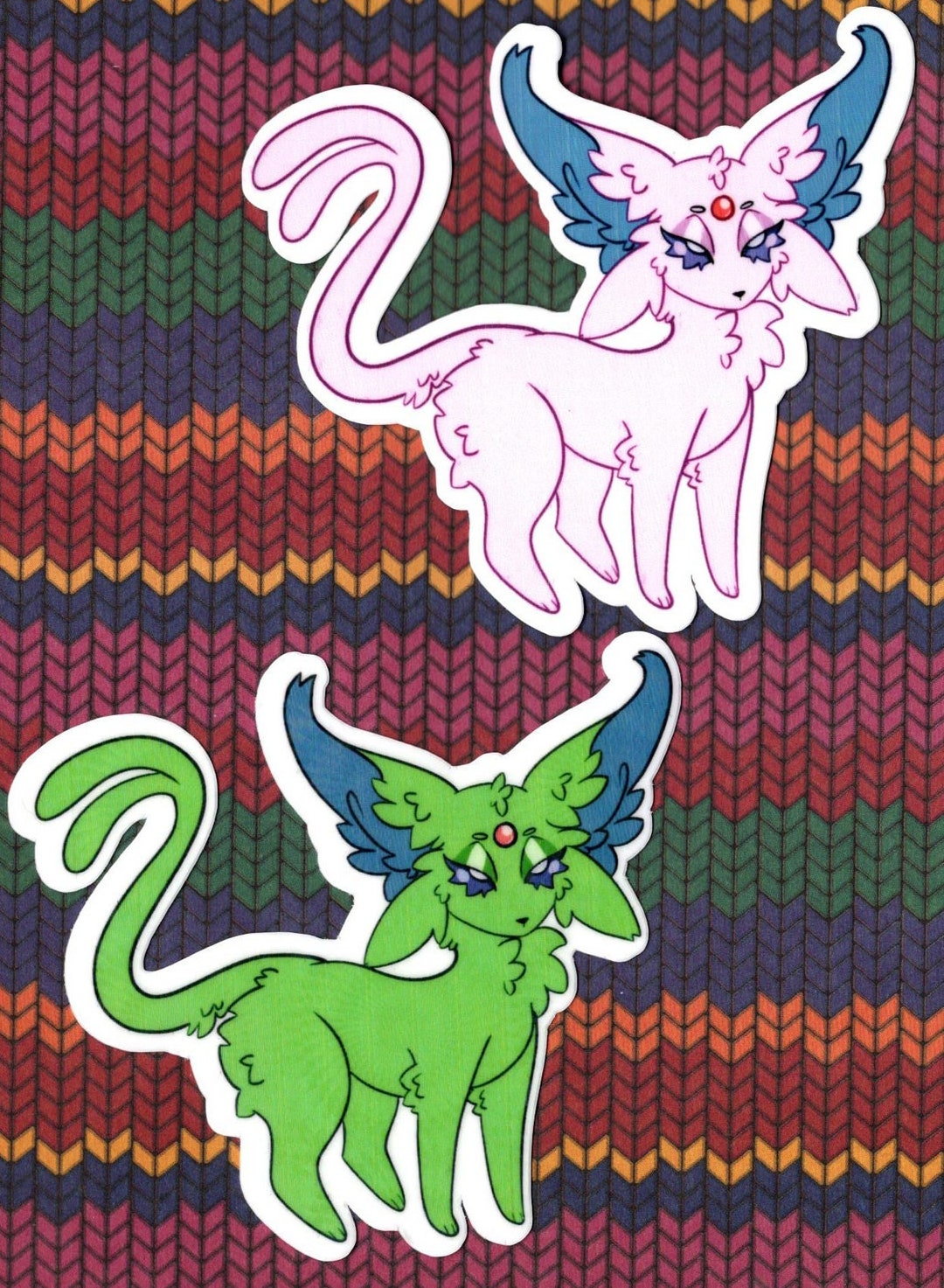 Espeon Pokemon Eeveelution Vinyl Sticker + Shiny Holographic Variant - Etsy