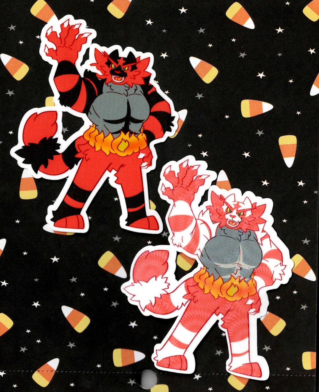 Incineroar Vinyl Sticker + Holographic Shiny Alt - Etsy