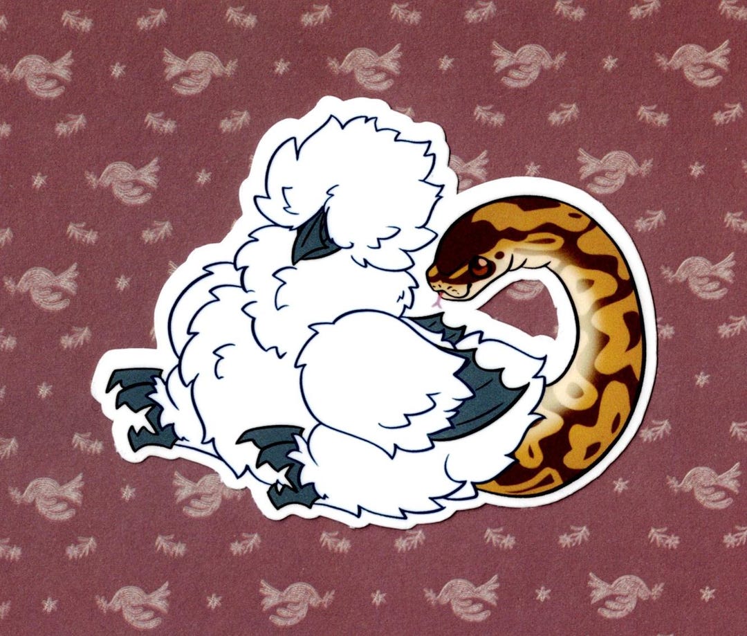 Silkie Chicken Cockatrice Vinyl Sticker - Etsy