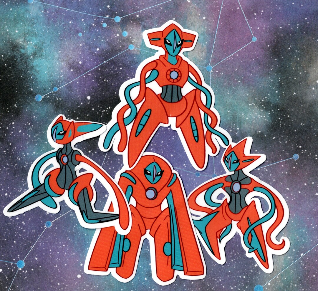 Deoxys All Forms Vinyl Stickers + Holographic Shiny Alt - Etsy