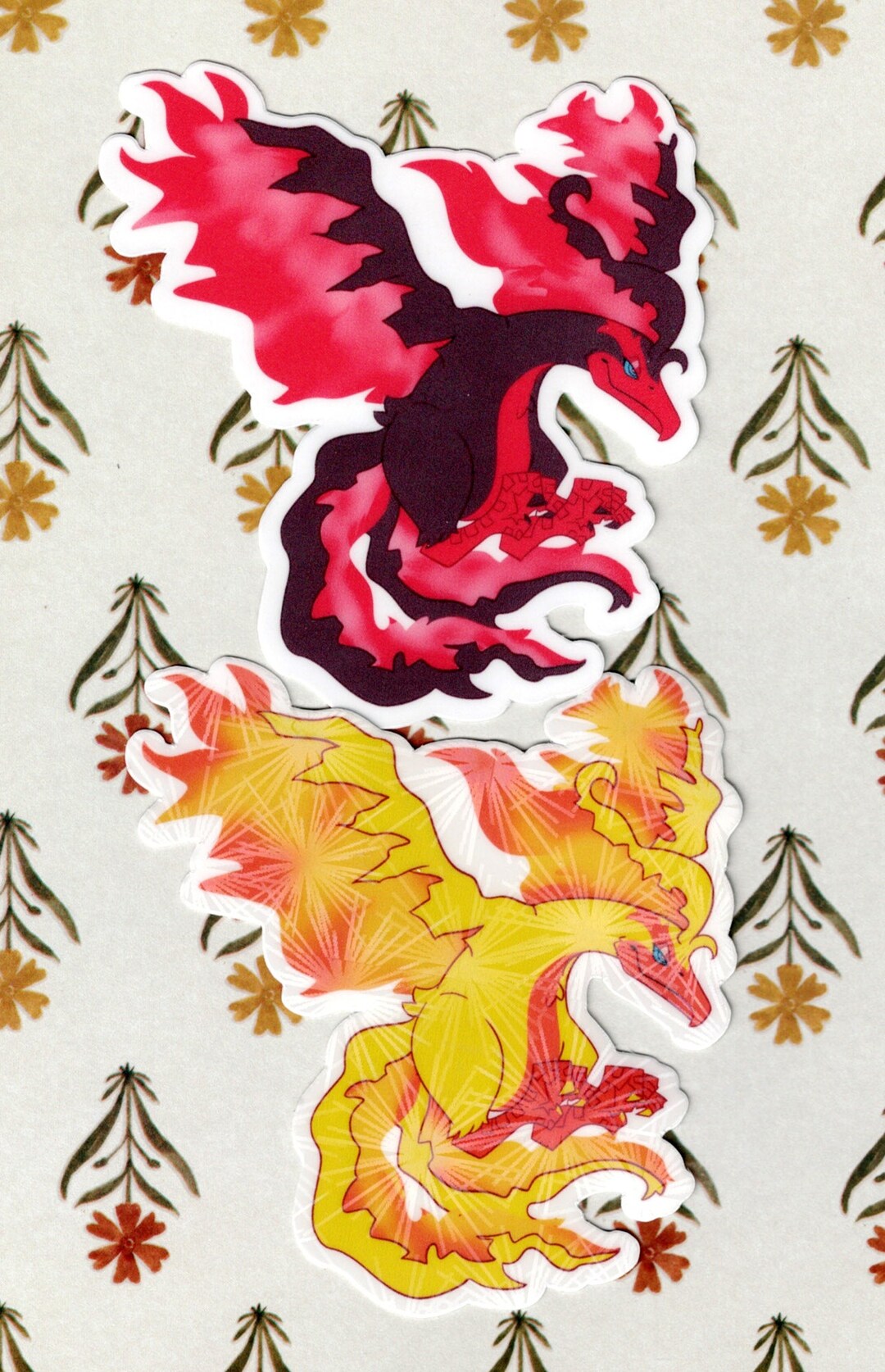Galarian Moltres Vinyl Sticker Holographic Shiny Alt - Etsy