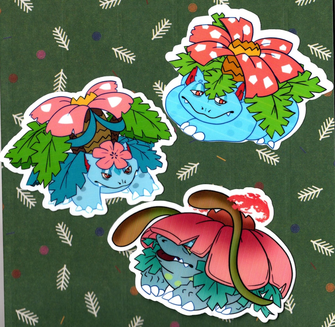 Venusaur + Mega & Gigantimax G Max Venusaur Pokemon Vinyl Stickers ...