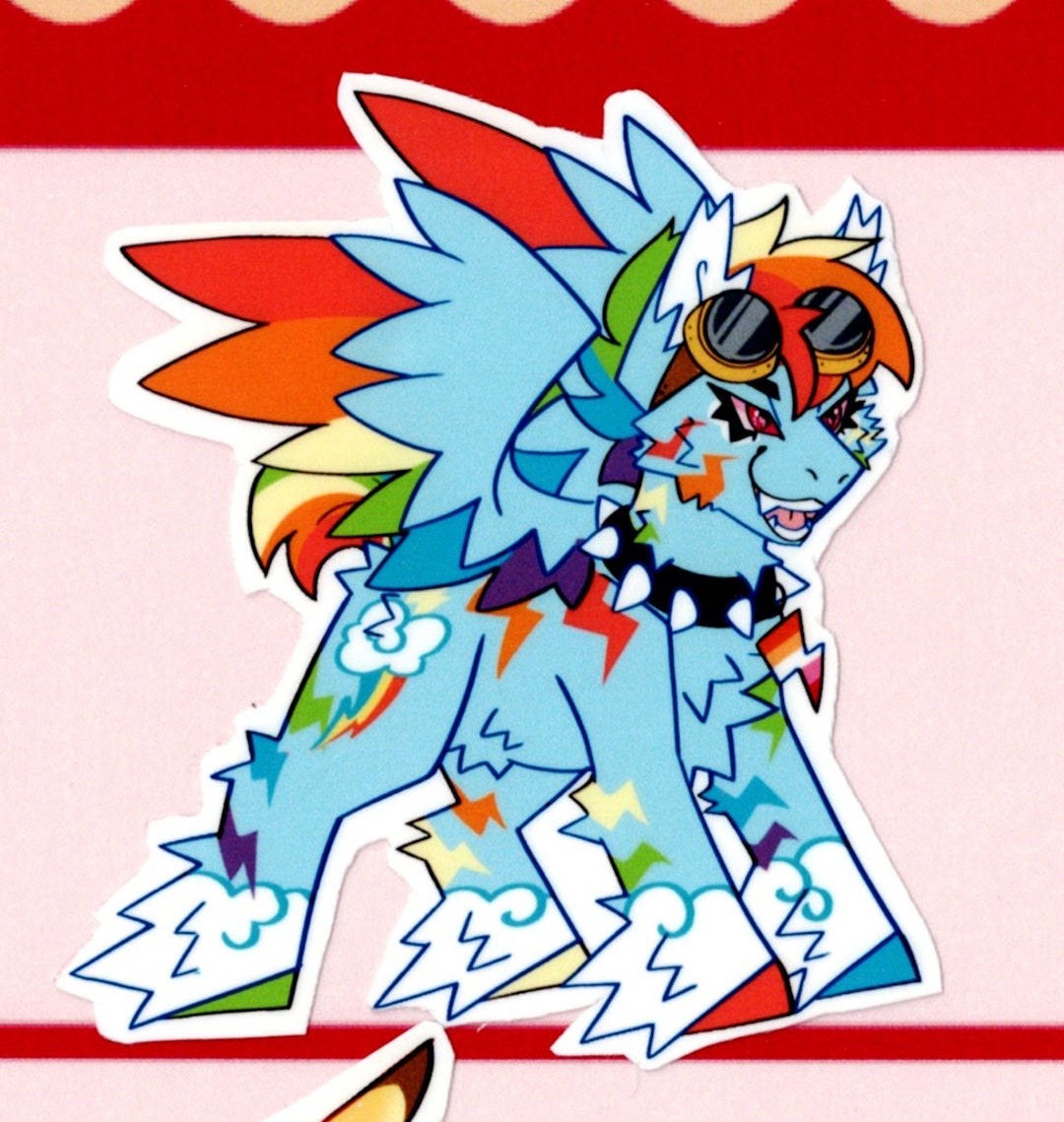 Rainbow Dash MLP Redesign Vinyl Sticker - Etsy