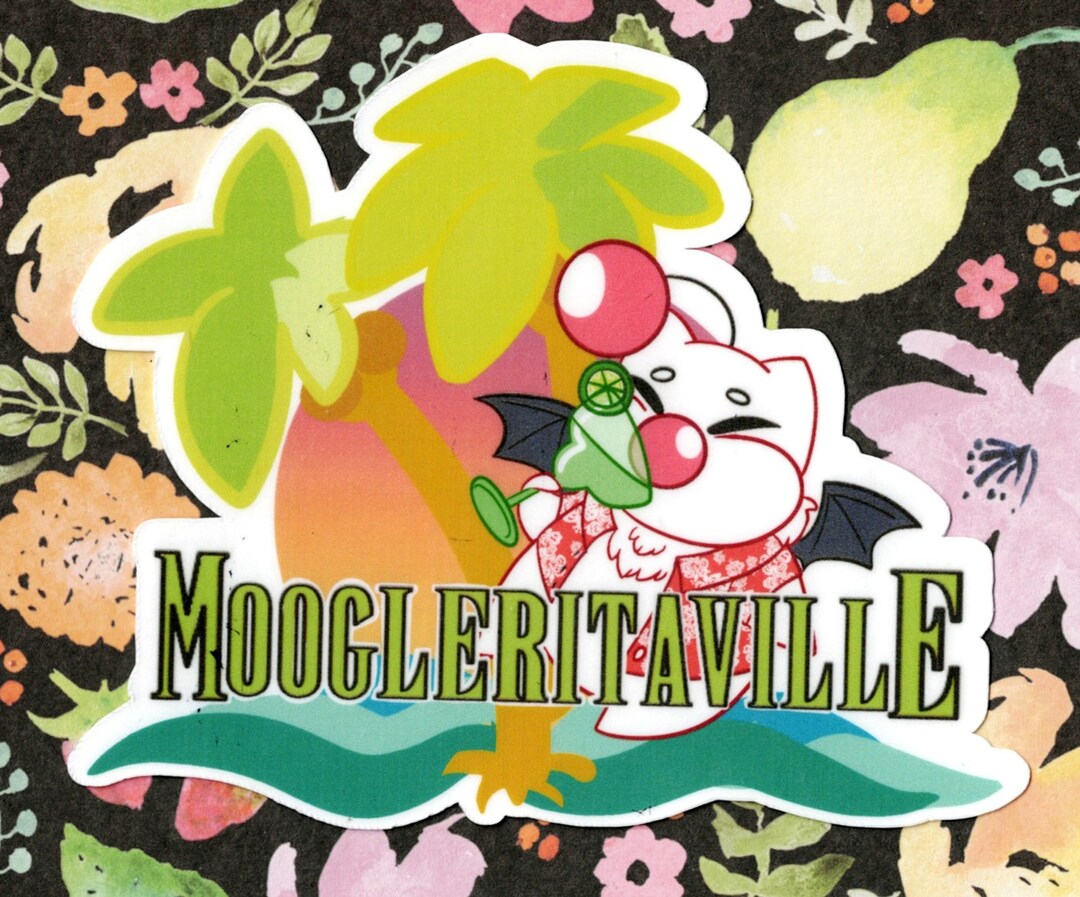 Moogle Final Fantasy Moogleritaville Vinyl Sticker - Etsy