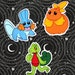 Gen 3 Pokemon Starter Stickers Holographic Shiny Alts - Etsy