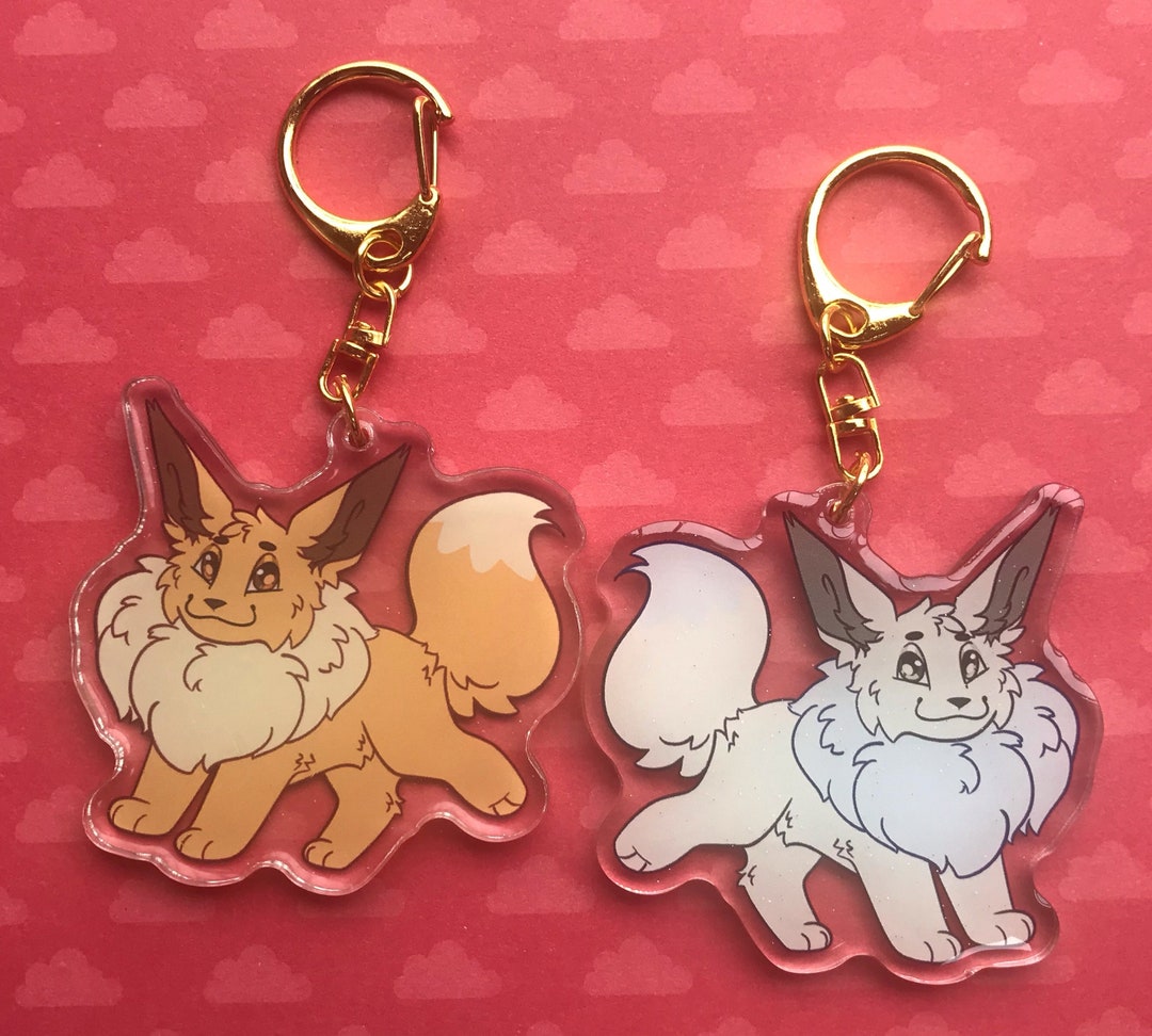 Double Sided Eevee Shiny Acrylic Charms - Etsy