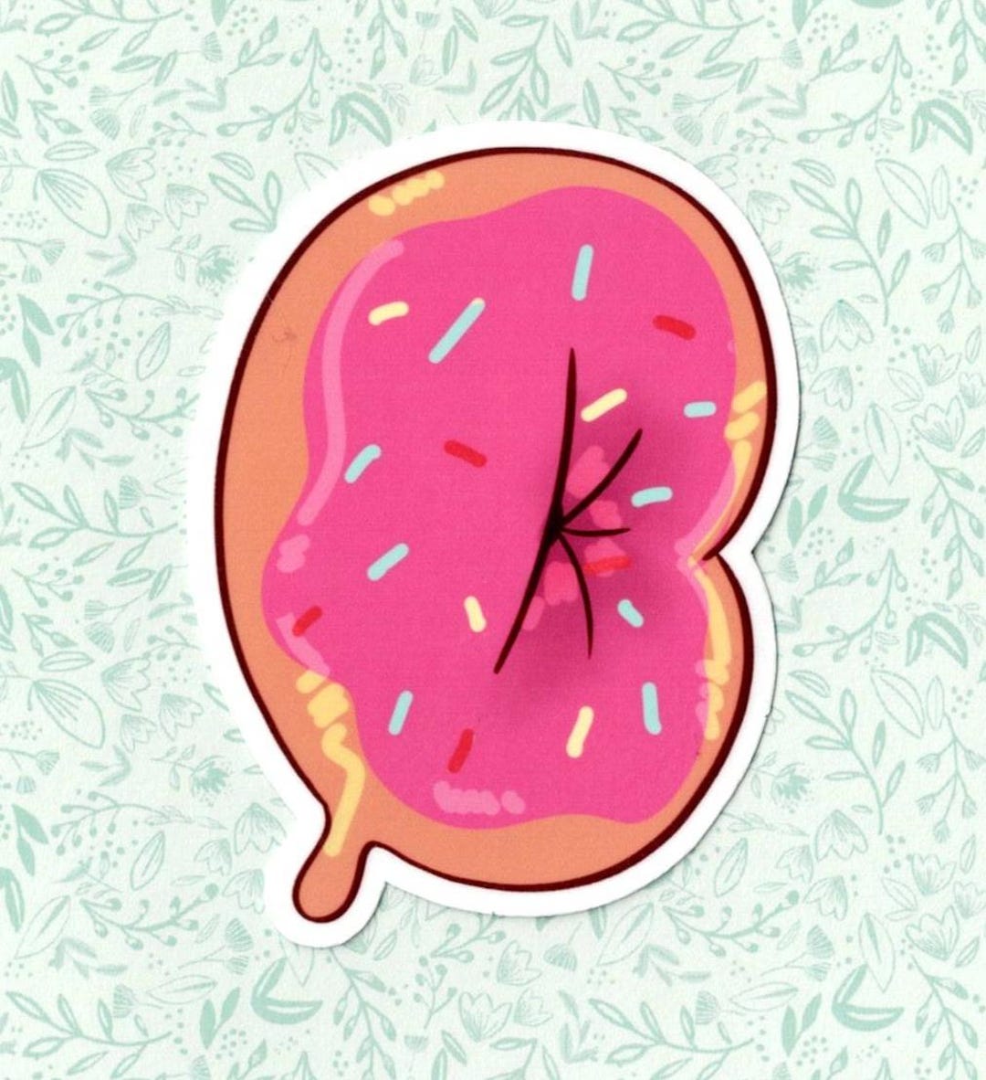 Furry Donut Vinyl Sticker - Etsy