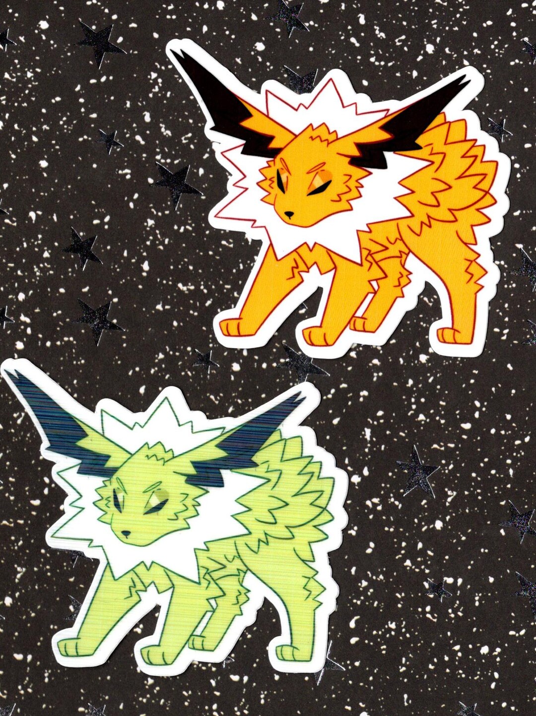 Jolteon Pokemon Eeveelution Vinyl Sticker + Shiny Holographic Variant ...