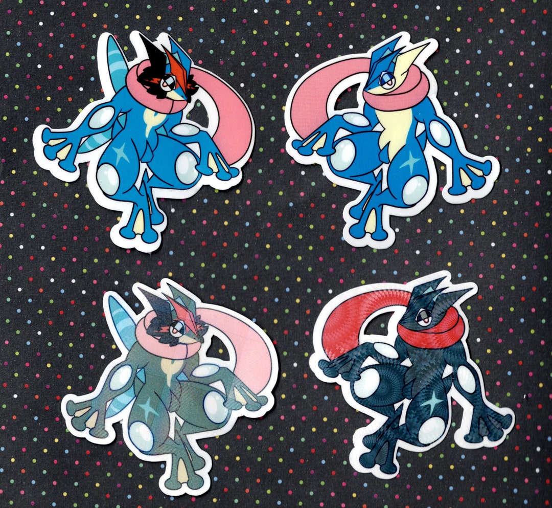 Greninja + Ash Greninja Vinyl Sticker + Holographic Shiny Alt - Etsy