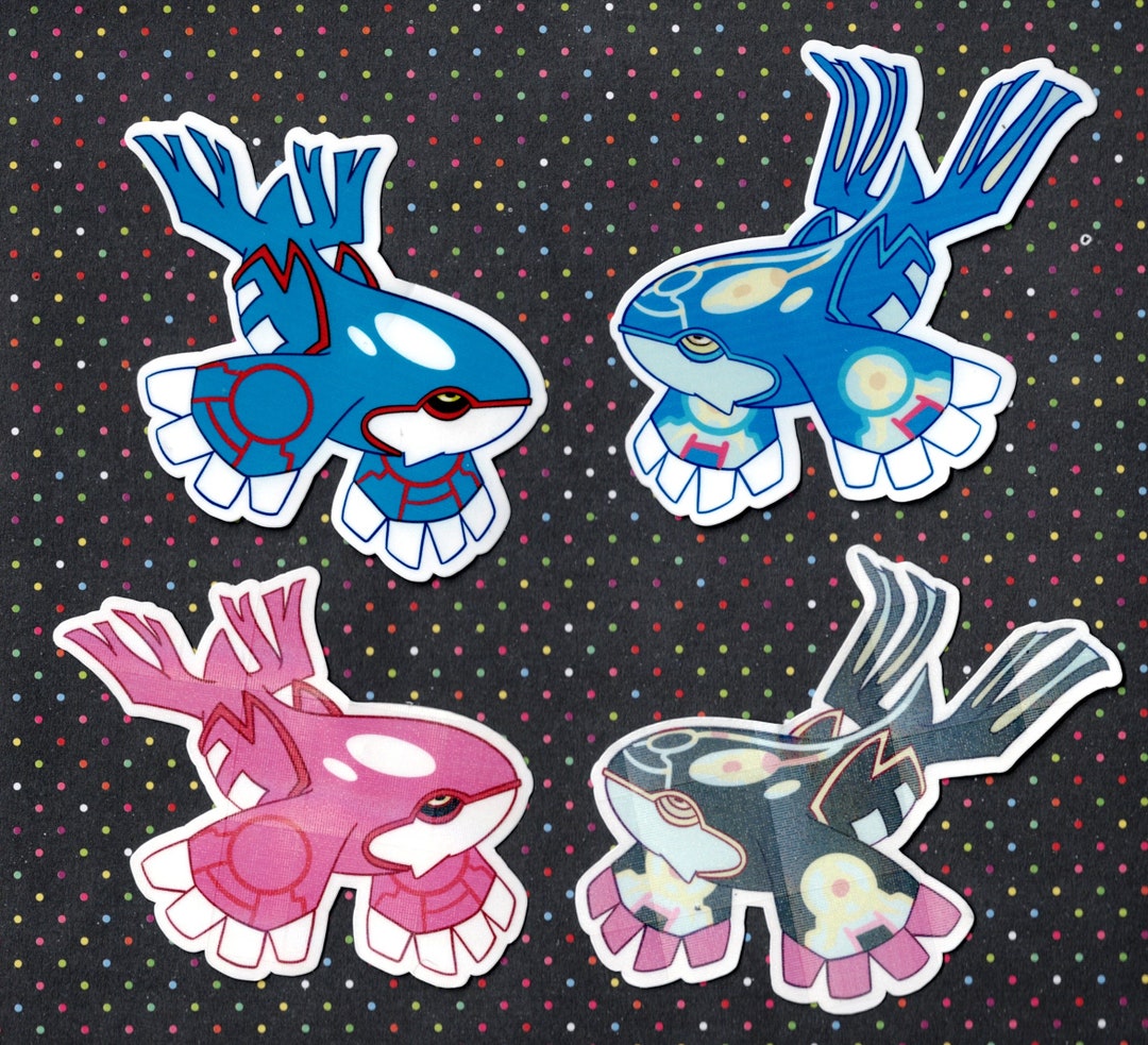 Kyogre + Primal Kyogre Vinyl Sticker + Holographic Shiny Alt - Etsy