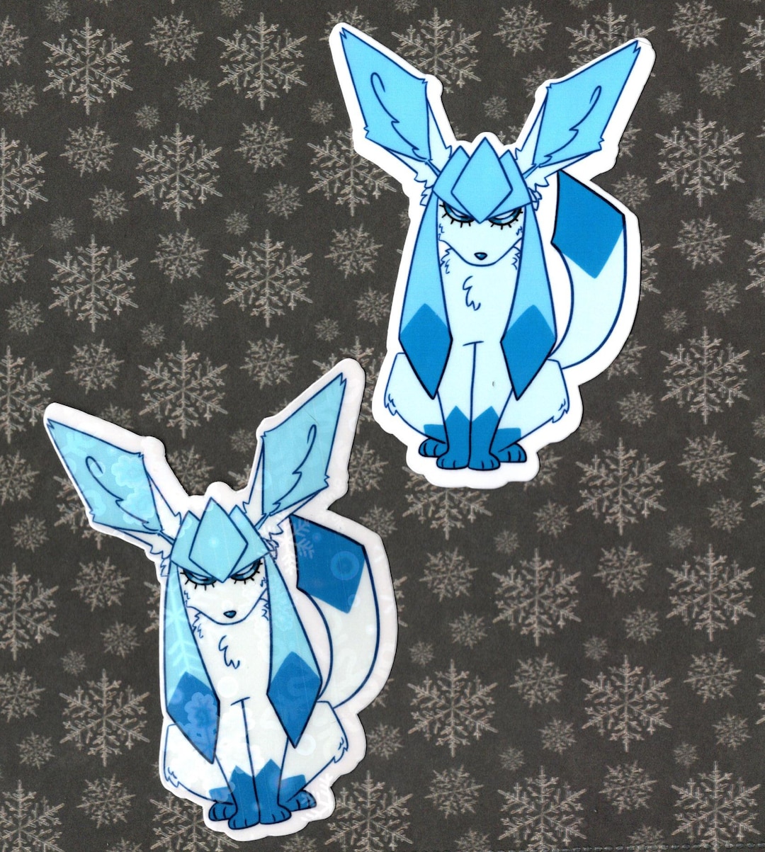 Glaceon Pokemon Eeveelution Vinyl Sticker Shiny Holographic Variant - Etsy