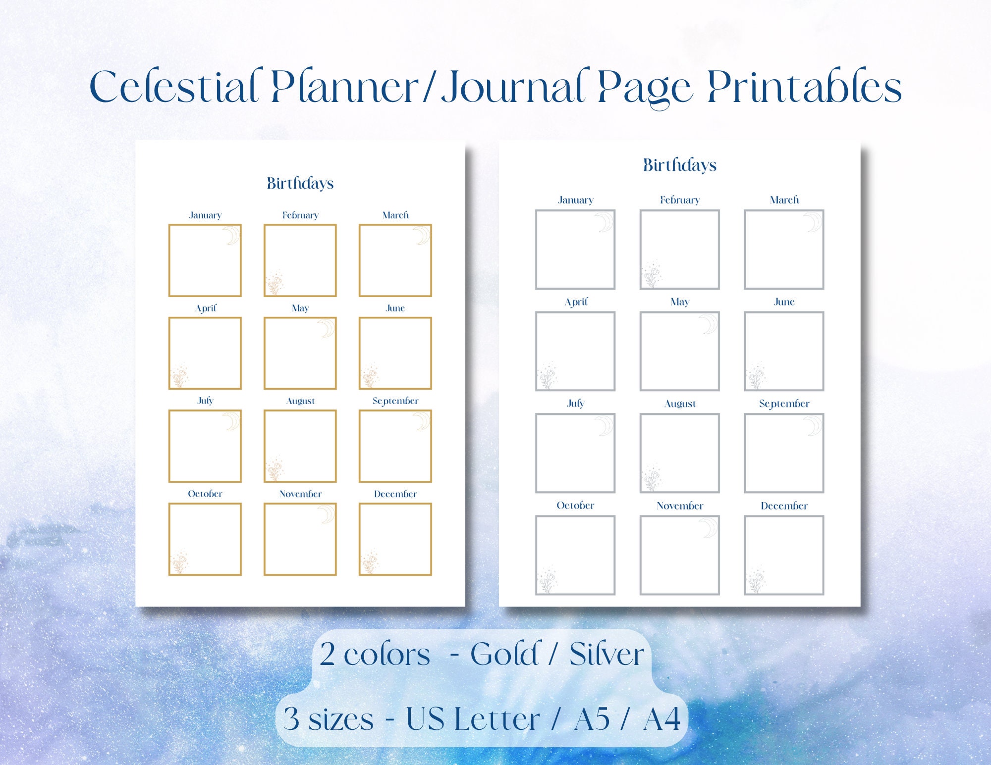 Celestial Astrology Planner Printable Pages Journal - Etsy