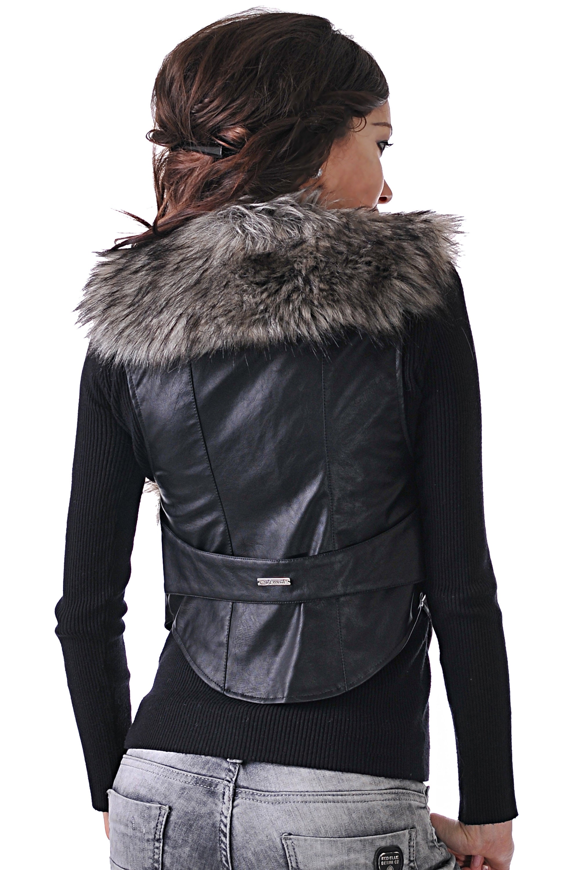 Vox Eco-leather Jacket/ Leather Vest/ Women's Waistcoat/ Sleeveless ...