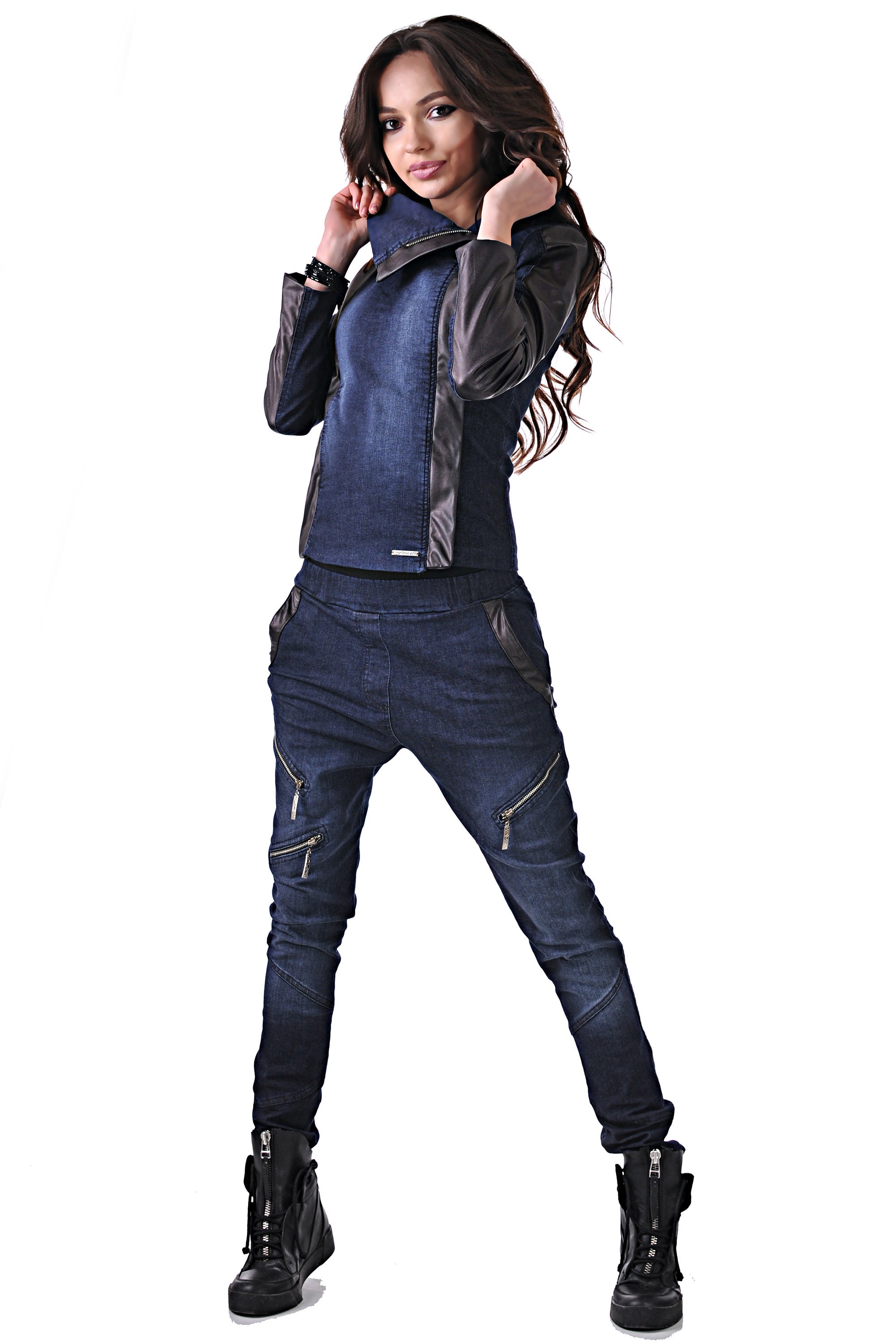 Diablo Denim Set/ Denim Jacket and Jeans Set/ Two Piece Denim Outfit ...