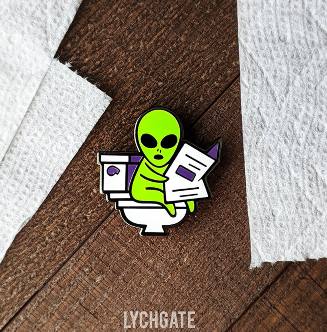 Poopin Alien - Enamel Pin - Etsy