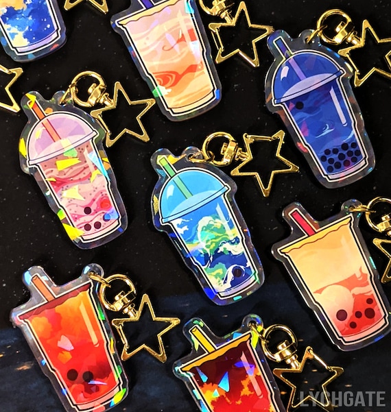 GALAXY BOBA TEA Acrylic Charms - Etsy