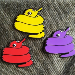 Coil - Worm on String Enamel Pin - Etsy
