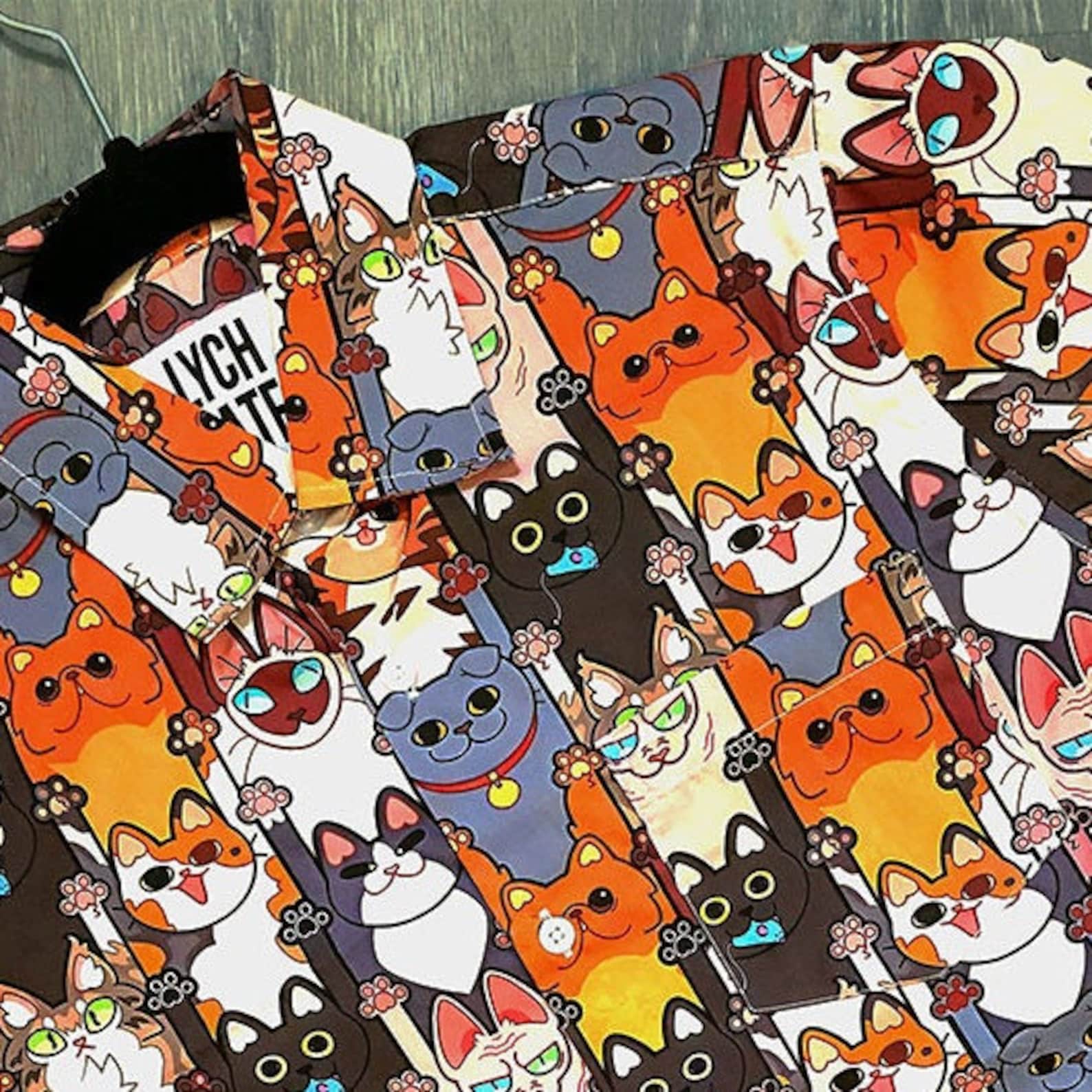 Kitty Cats Button up Shirt - Etsy
