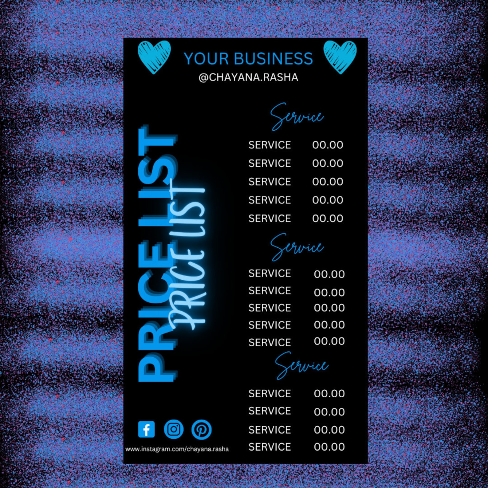Price List Template, Price List Flyer, Price List, Hair Price List, Wig ...