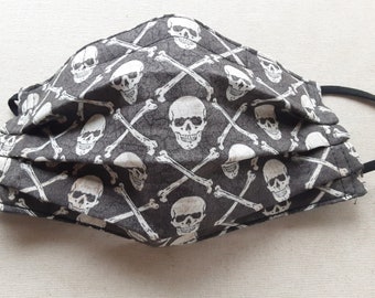 Skull and Crossbones Face Mask - Etsy